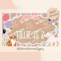 Paw Print Birthday Banner - Etsy