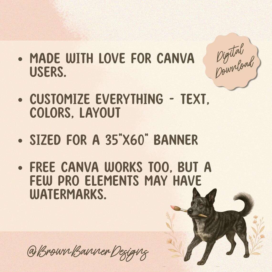 Personalized 3x5 Canva Banner Template • Custom Digital Design (24-48 ...