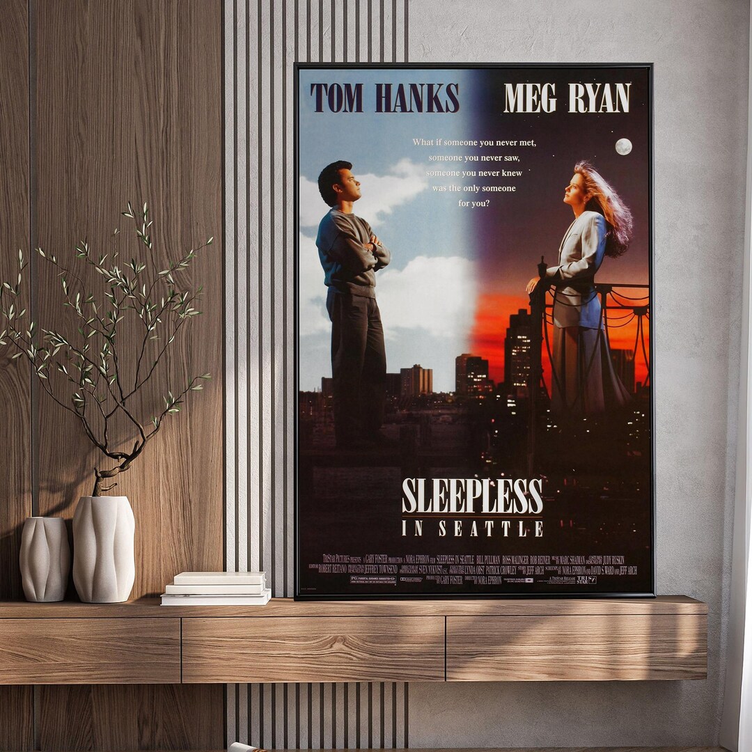 Sleepless in Seattle Movie Poster, Home Decor, Canvas Wall Art ...