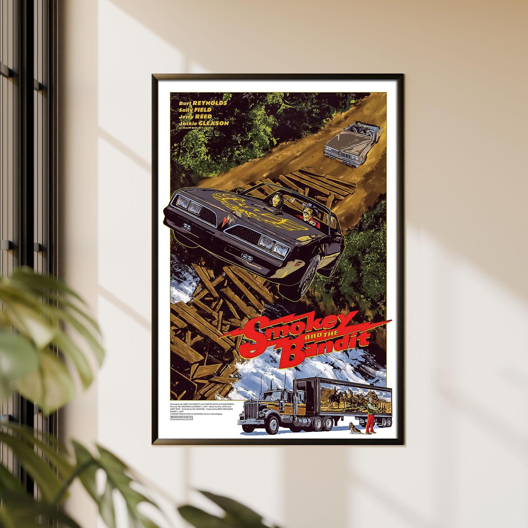 Smokey and the Bandit Movie Poster, Canvas Print, Wall Art, Film Poster ...