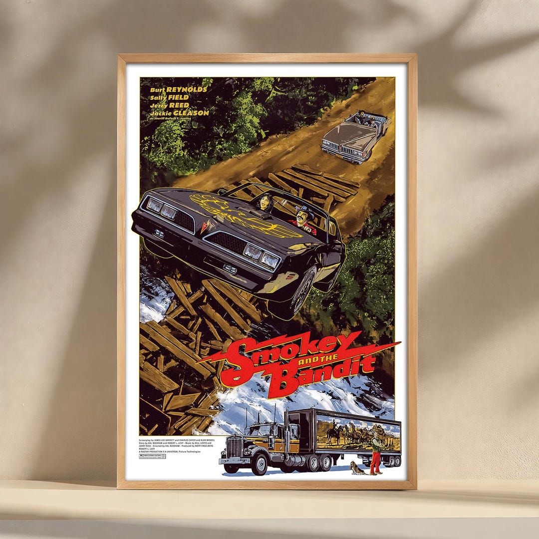 Smokey and the Bandit Movie Poster, Canvas Print, Wall Art, Film Poster ...