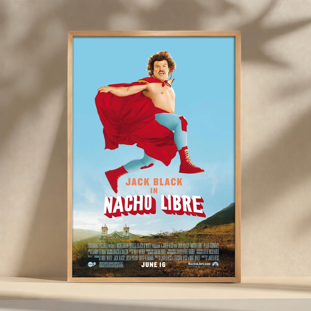 Nacho Libre Movie Poster, Canvas Print, Wall Art, Film Poster Artwork ...