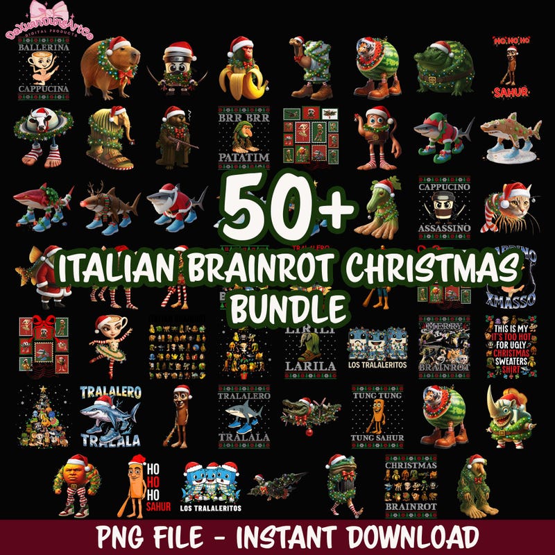 Brainrot Christmas Svg - Etsy UK