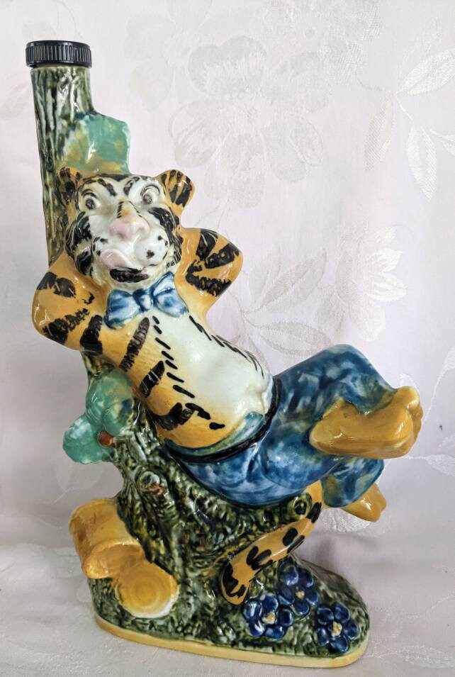 Tiger Liquor Bottle McKesson Majolica Rare | Etsy