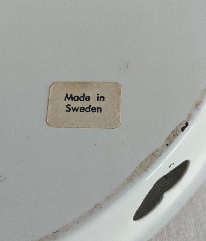 White Steel Swedish Enameled Tray | Etsy