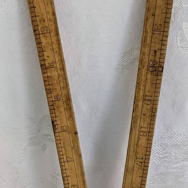 Antique Folding Ruler - Etsy