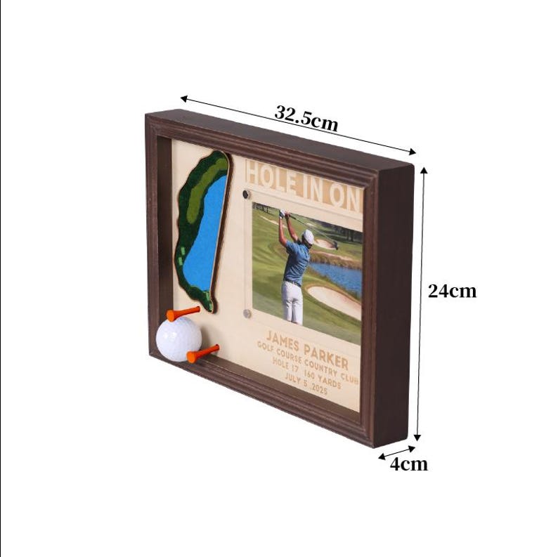 Personalized Hole in One Golf Shadow Box | Father's Day Gift - Etsy ...