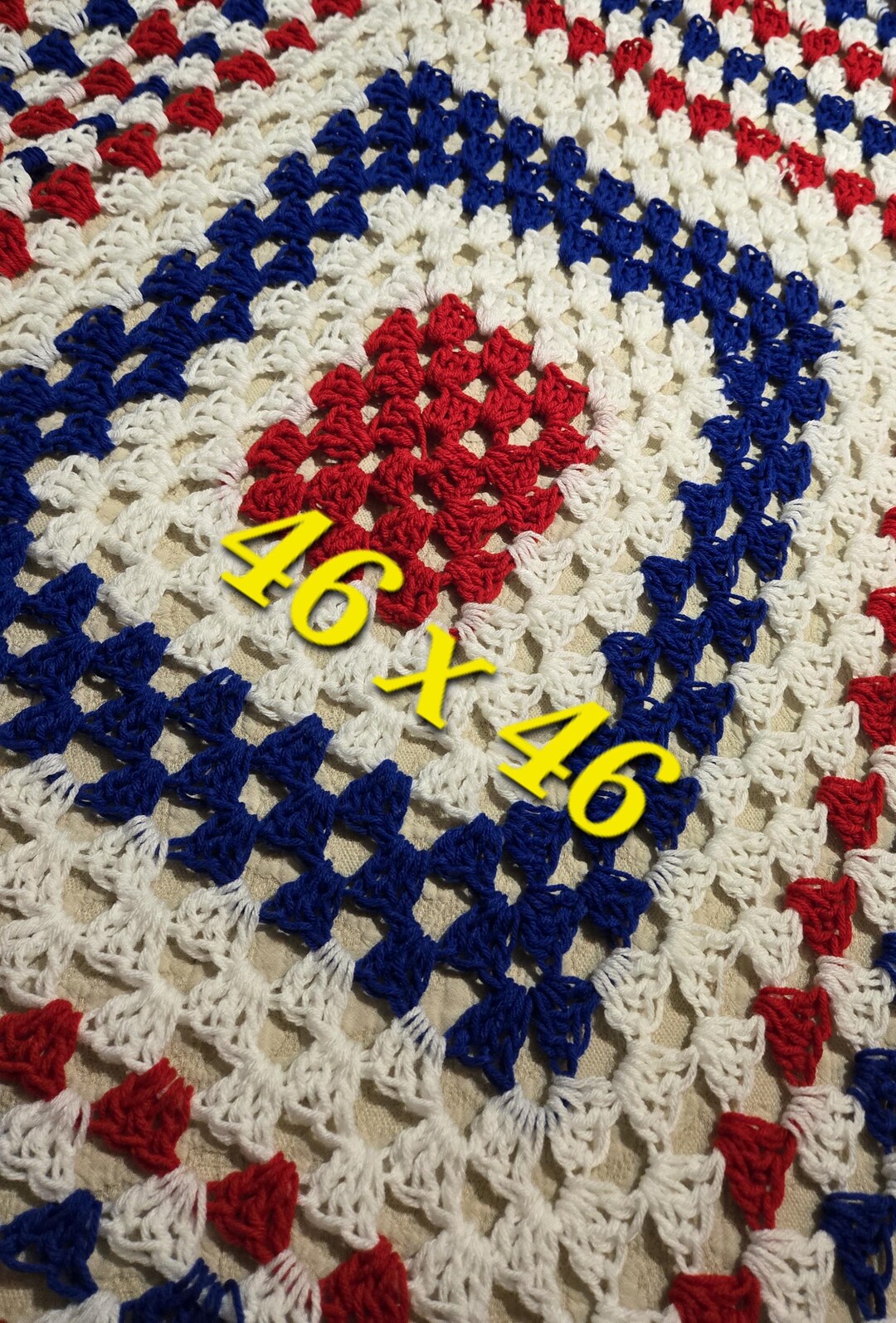Red, White and Blue Alternating Colors Throw - Etsy
