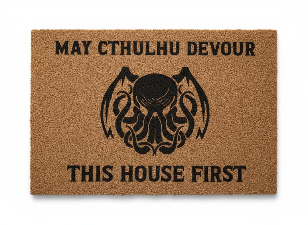 Cthulhu Doormat – Funny Horror Welcome Mat, Lovecraft Gift - Etsy