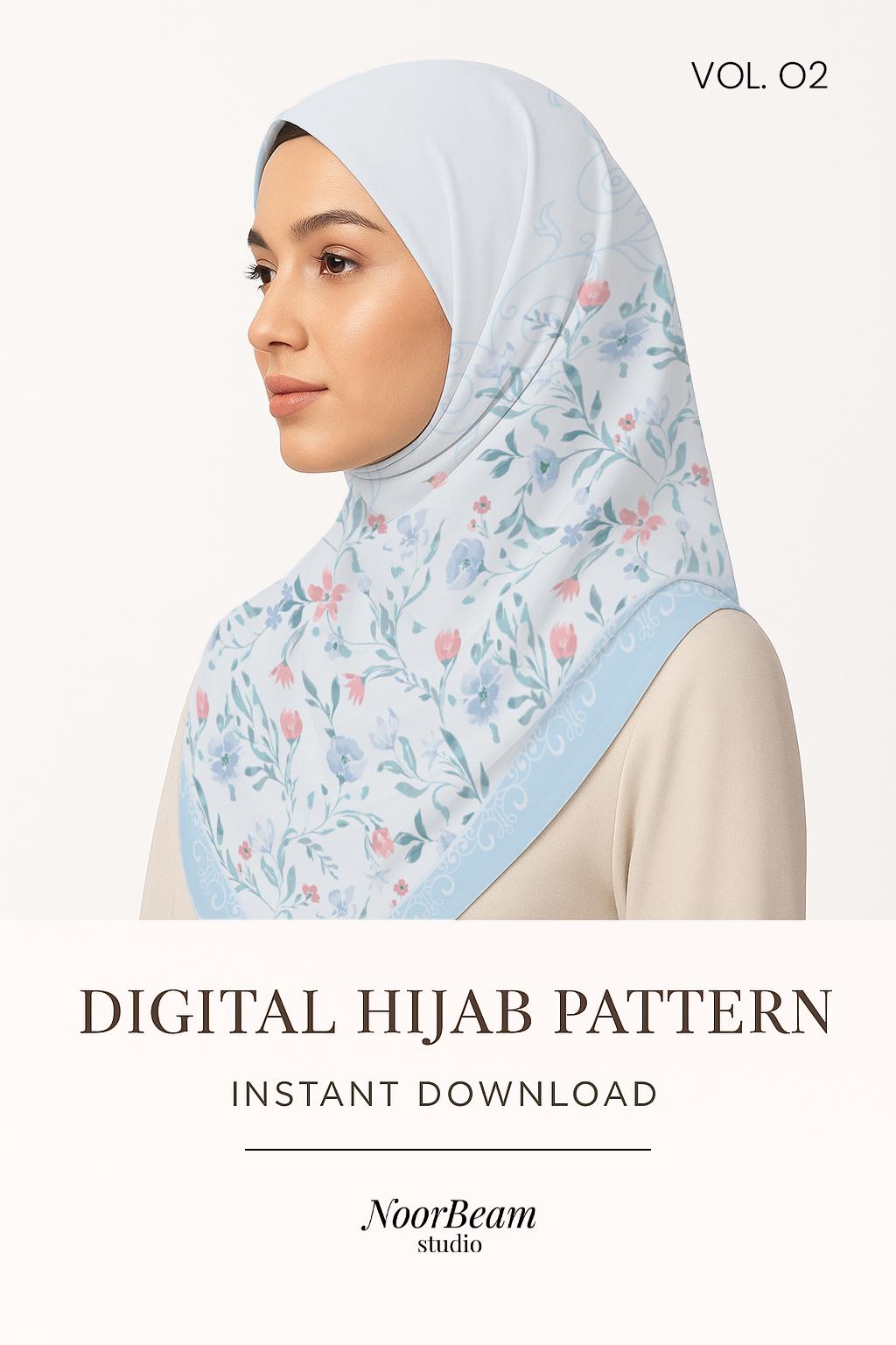 Hijab Pattern Vol.2 – Scarf Design – Digital Download - Etsy