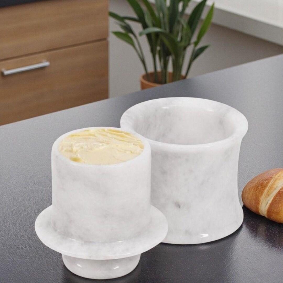 Marble Butter Keeper With Lid 4