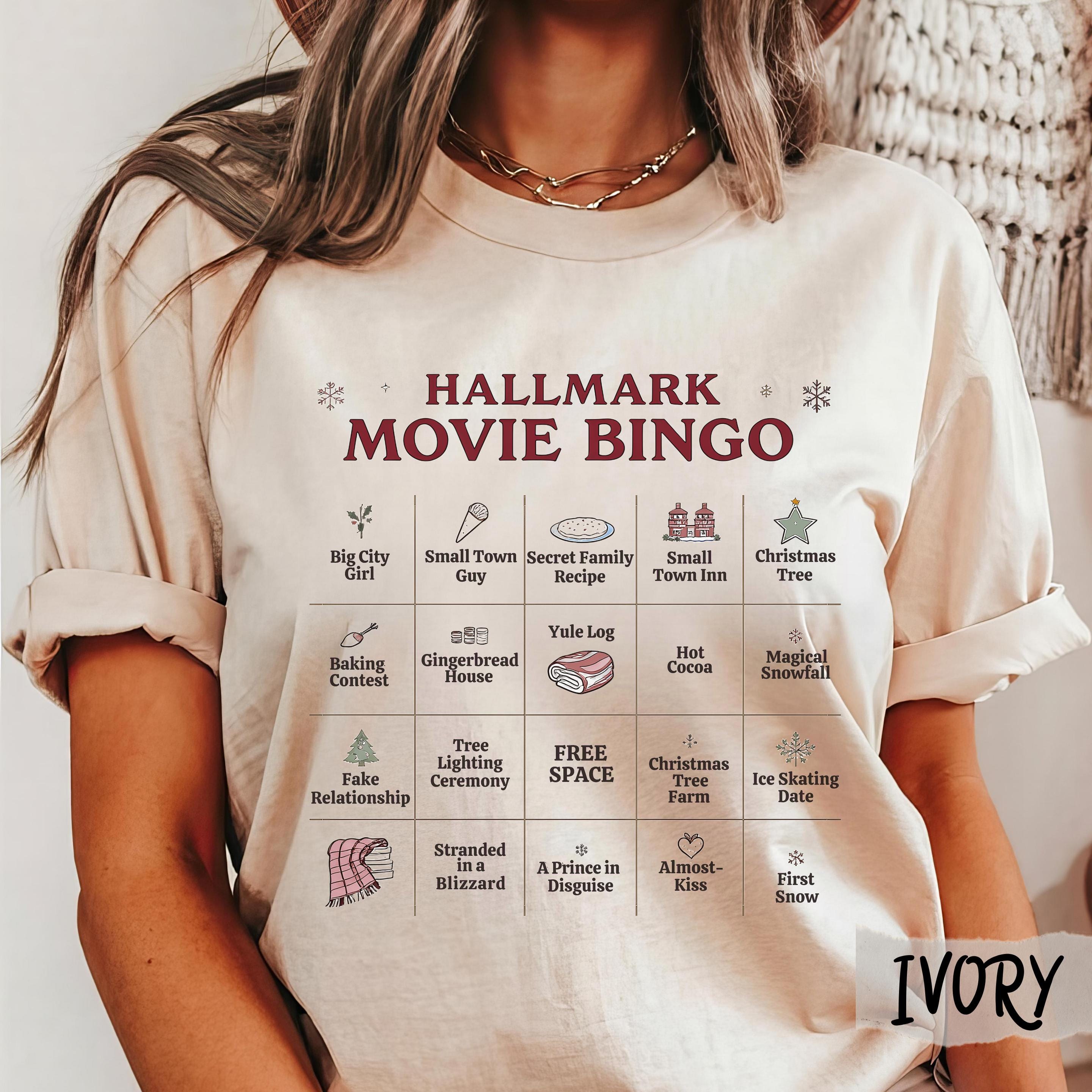 Funny Christmas Hallmark Movies Bingo Sweatshirt, Cozy Holiday Film ...