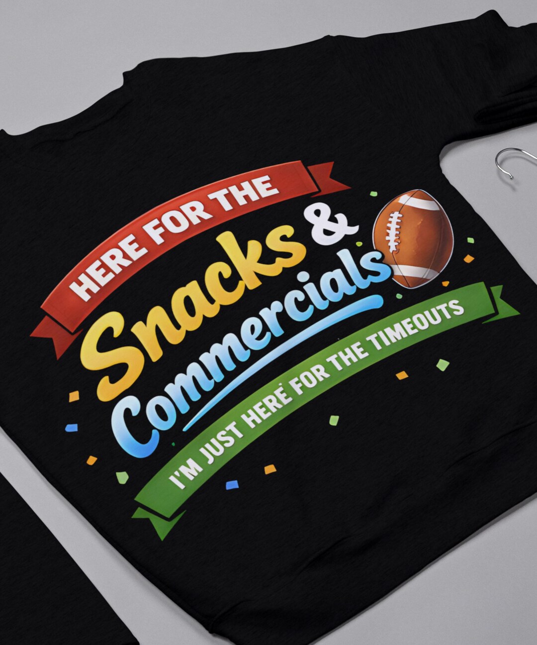 Here for the Snacks & Commercials PNG | Funny Football Viewer Design ...