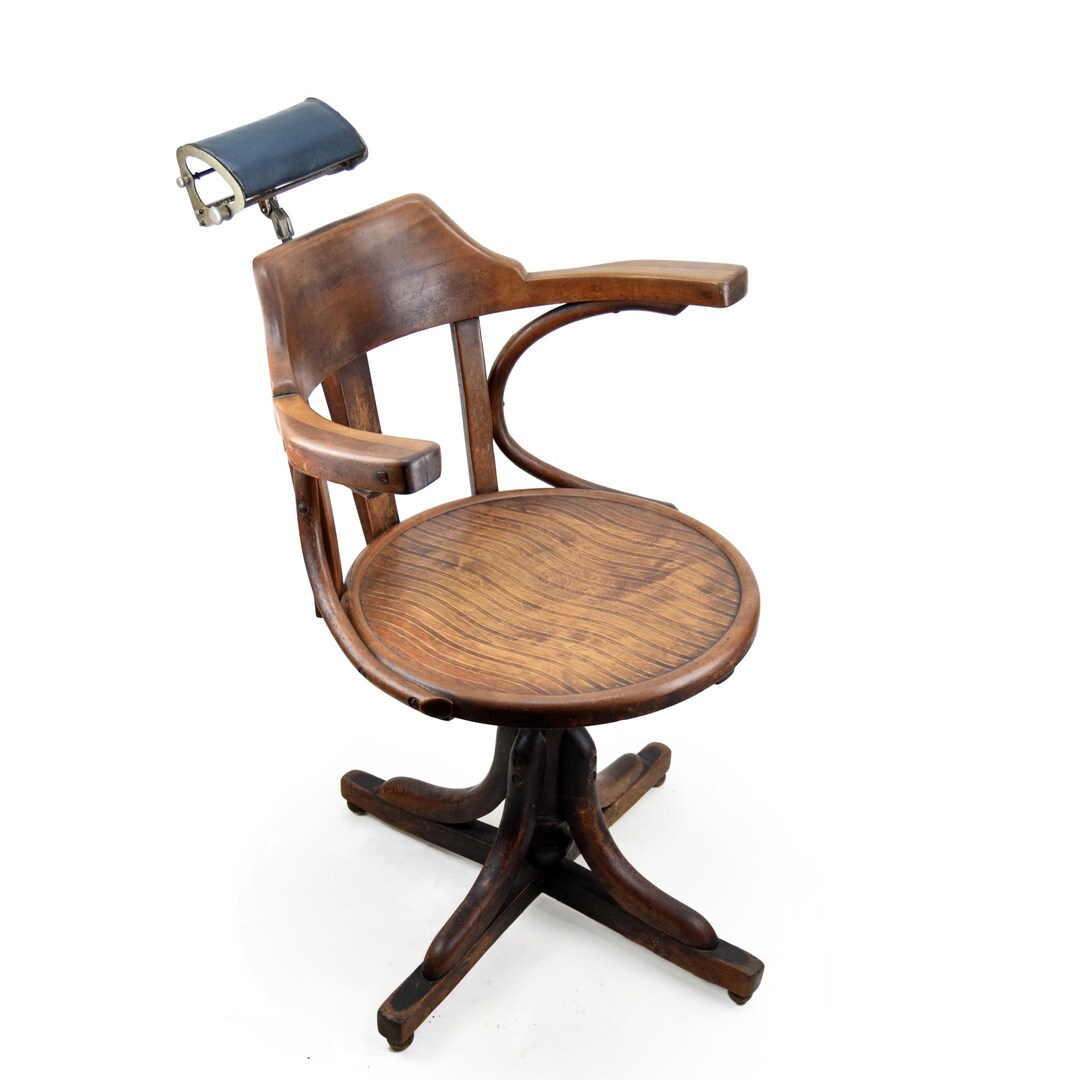 Antique 1890 Barber Chair | American Vintage Swivel Chair - Etsy