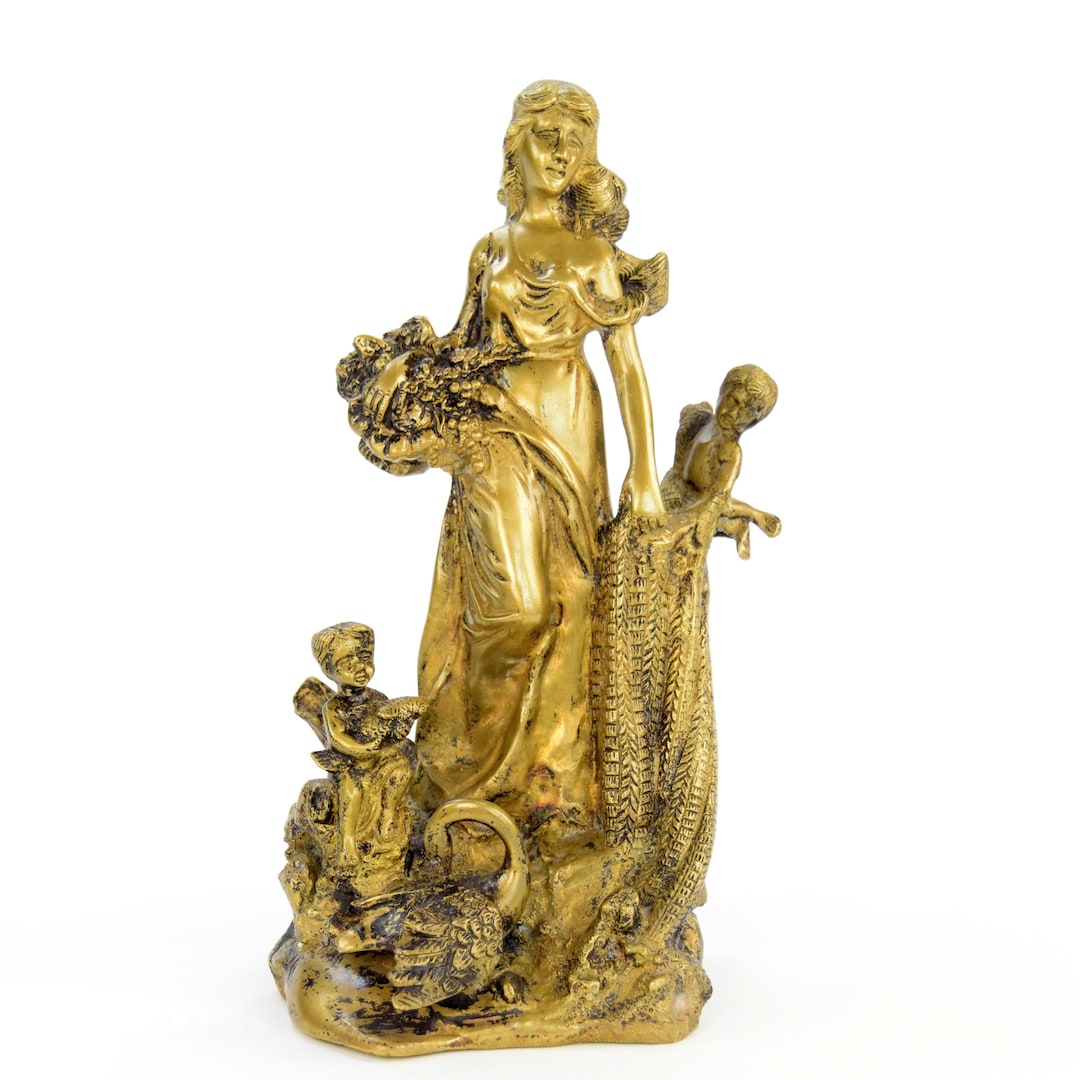 Bronze Statue of the Goddess Abundantia, 1800s, Louis Vidal - Etsy