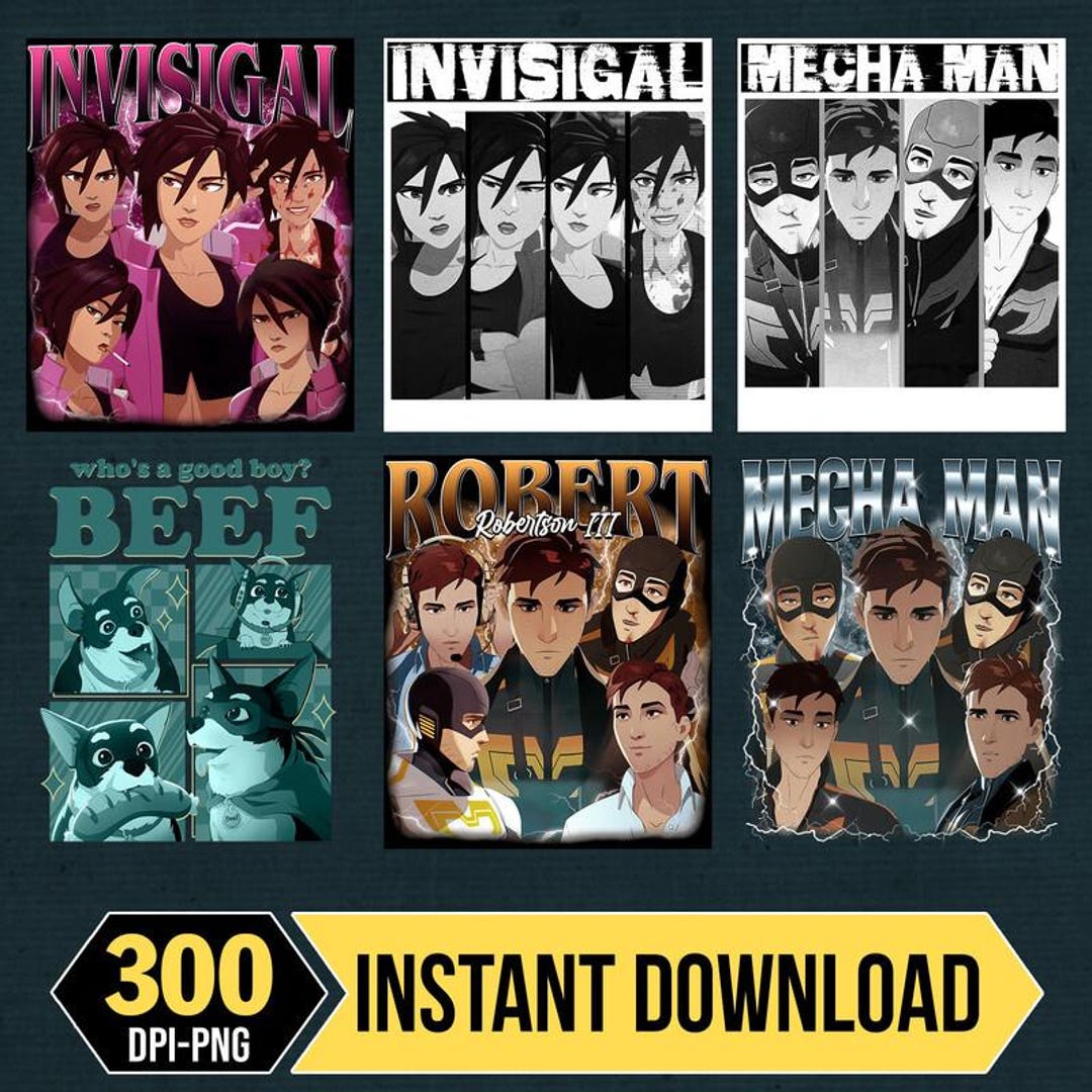 Dispatch Game Characters PNG Download, Vintage Bootleg Designs ...