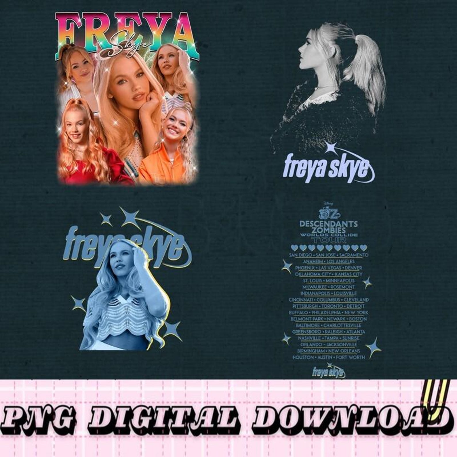 Freya Skye PNG Bundle Download, Freya Skye Vintage Graphic Design for ...