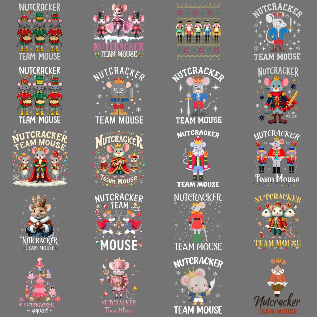 Nutcracker Team Mouse Xmas PNG – Funny Holiday Humor Clipart, Mouse ...