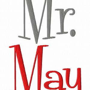 Mr. Month - Machine Embroidery Design - 6 Sizes - Etsy