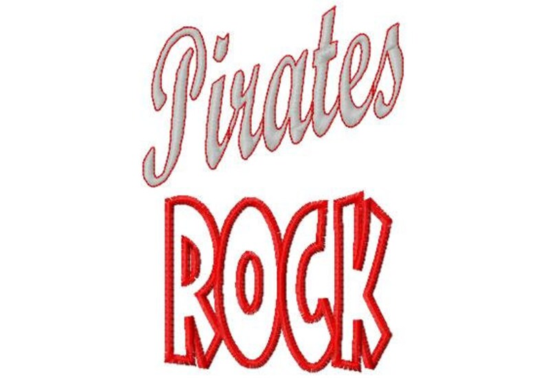 Pirates ROCK - Applique - Machine Embroidery Design - 8 Sizes, Pirate ...