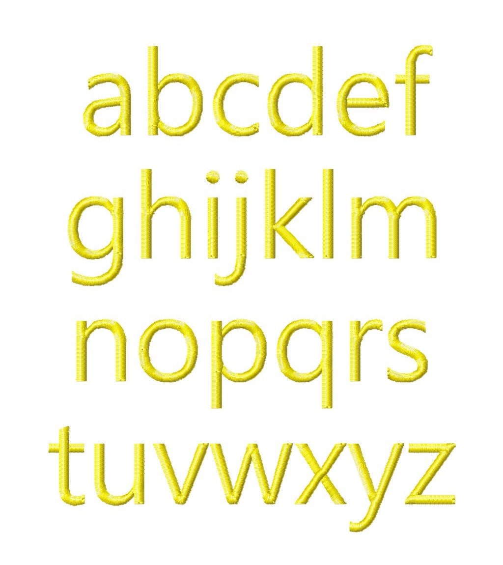 Simple Block Machine Embroidery Font - Sizes 1