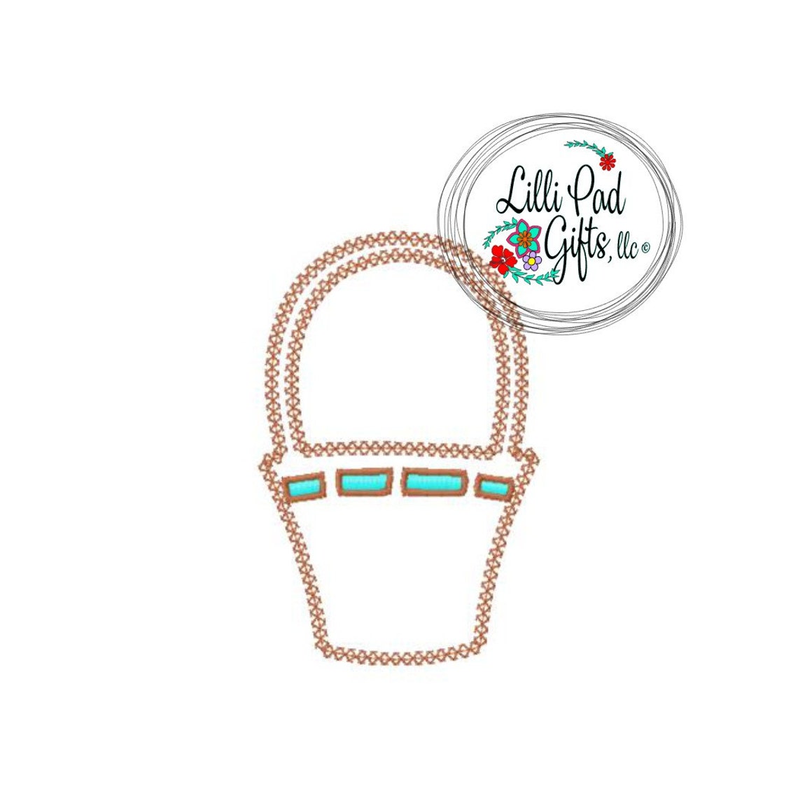 Basket - Applique - Machine Embroidery Design - 2 Styles - 6 Sizes ...