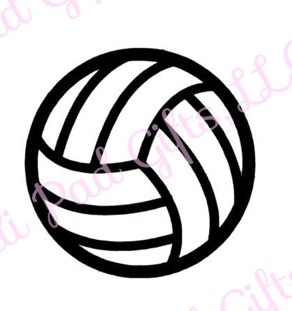 Volleyball Cut File Instant Download SVG and DXF for - Etsy