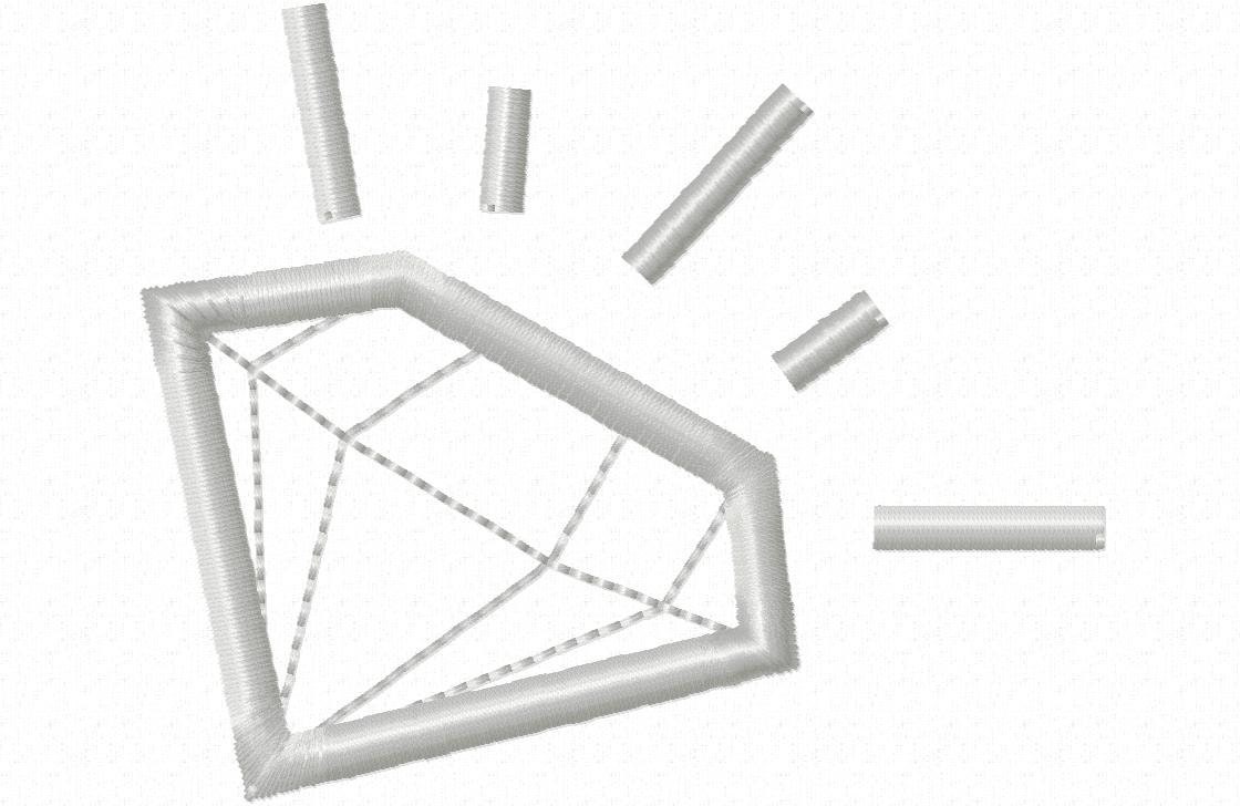 Sparkle Diamond Applique Machine Embroidery Design 10 - Etsy