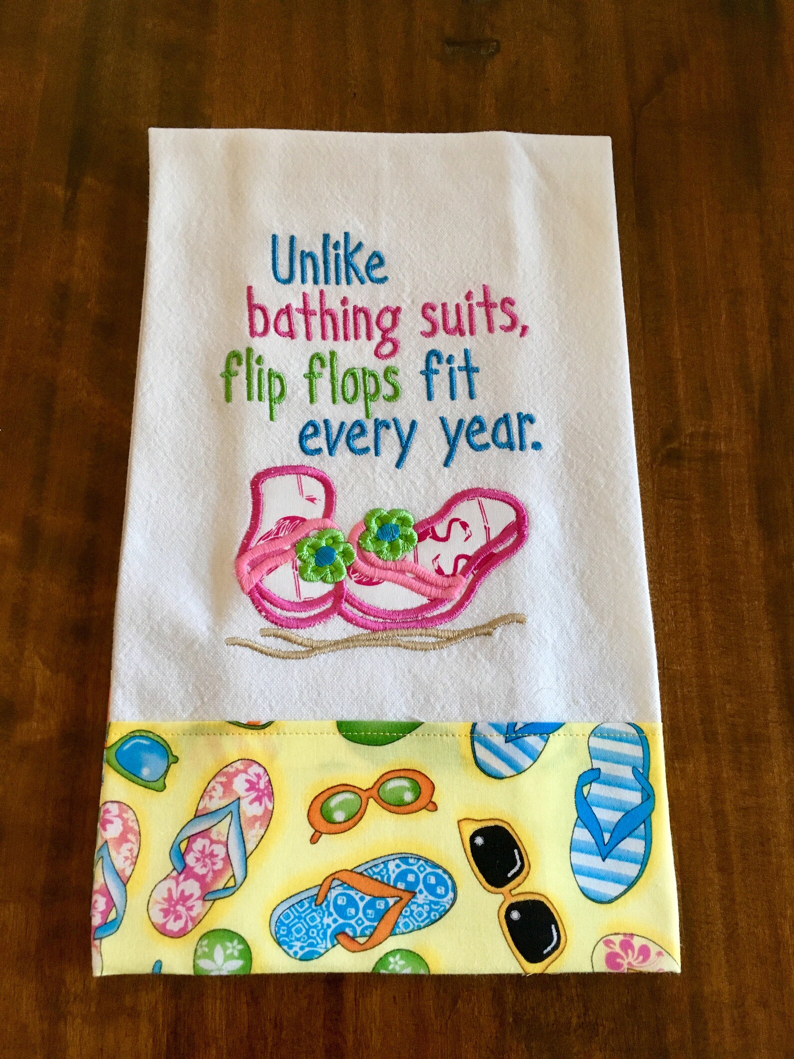 Flip Flops-fit Every Year Applique Machine Embroidery | Etsy
