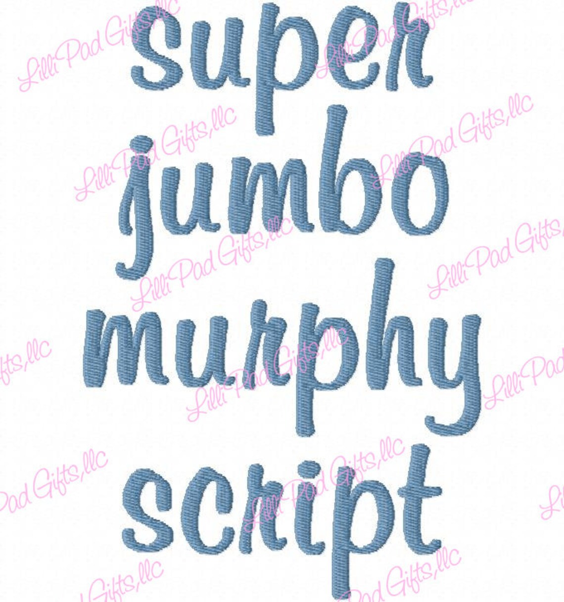 SUPER JUMBO Murphy Script-lower Case - Machine Embroidery Font - Sizes ...