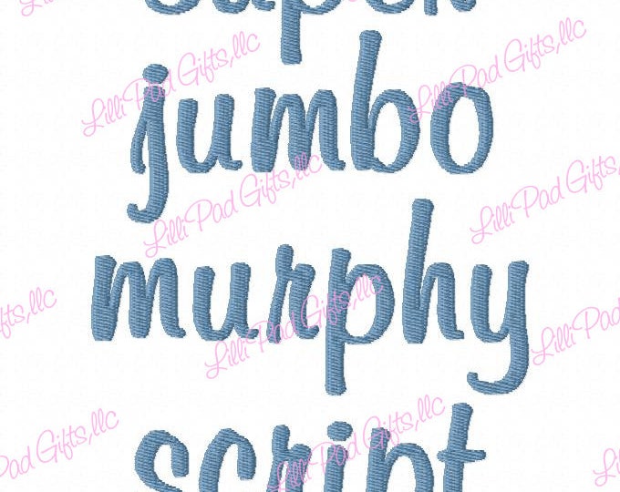 SUPER JUMBO Murphy Script-lower Case Machine Embroidery Font - Etsy