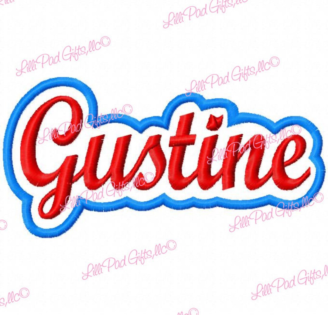 Gustine - Outline Applique - Machine Embroidery Design - 10 Sizes - Etsy