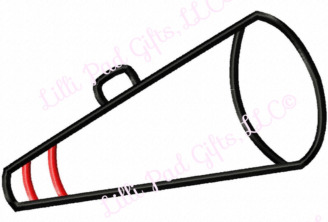 Megaphone Applique - Machine Embroidery Design - 9 Sizes - Etsy