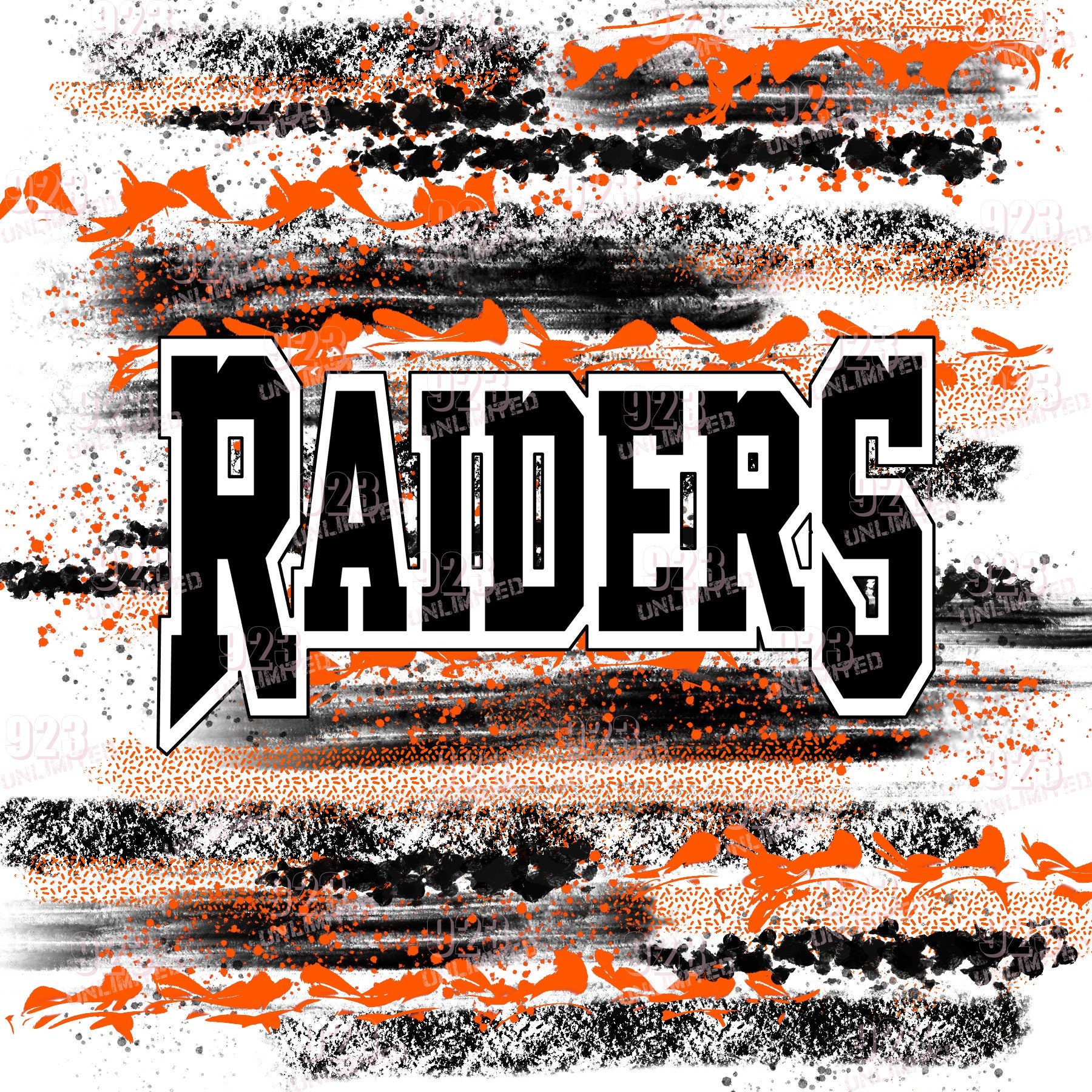 Raiders-brushes - Orange and Black - Sublimation Design - Instant ...