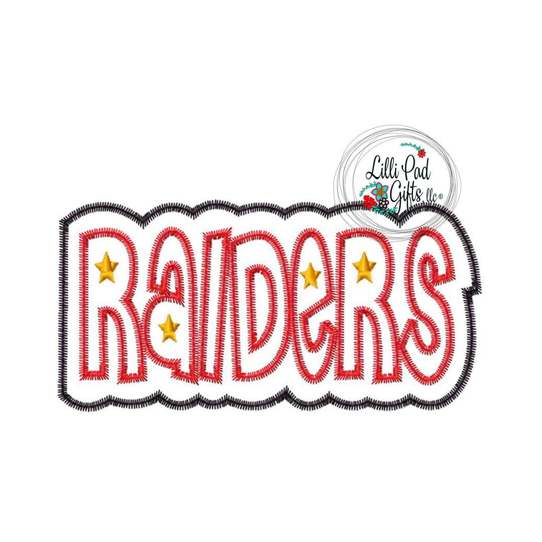Raiders - Zig Zag Stitch-double Applique - 10 Sizes-machine Embroidery ...