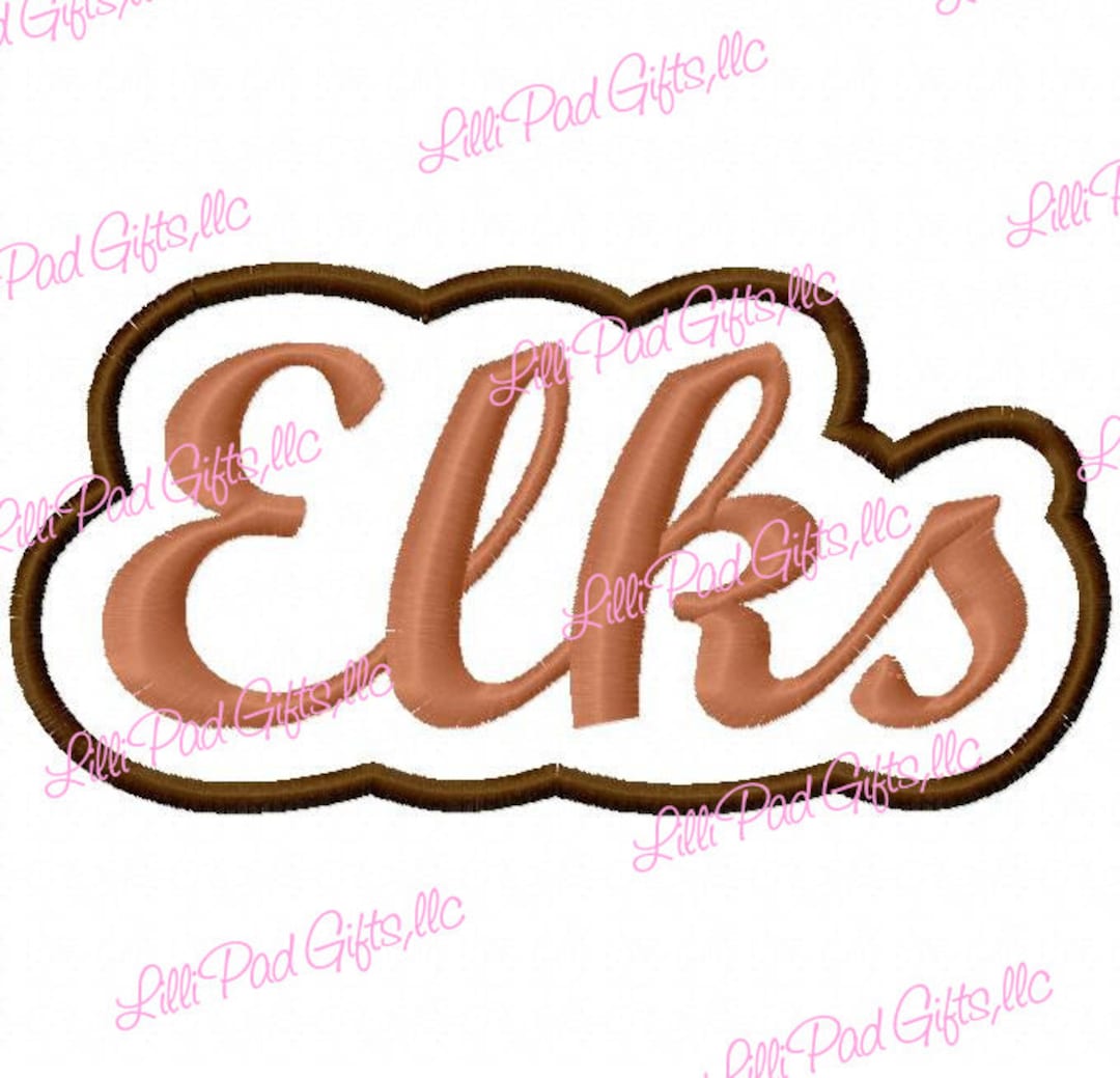 Elks - Outline Applique - Machine Embroidery Design - 11 Sizes - Etsy