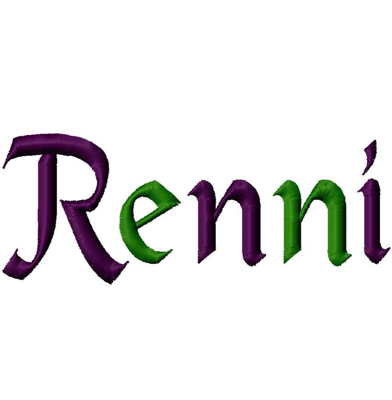 Renni Machine Embroidery Font - Sizes 1",2",3",4" BUY 2 Get 1 FREE - Etsy