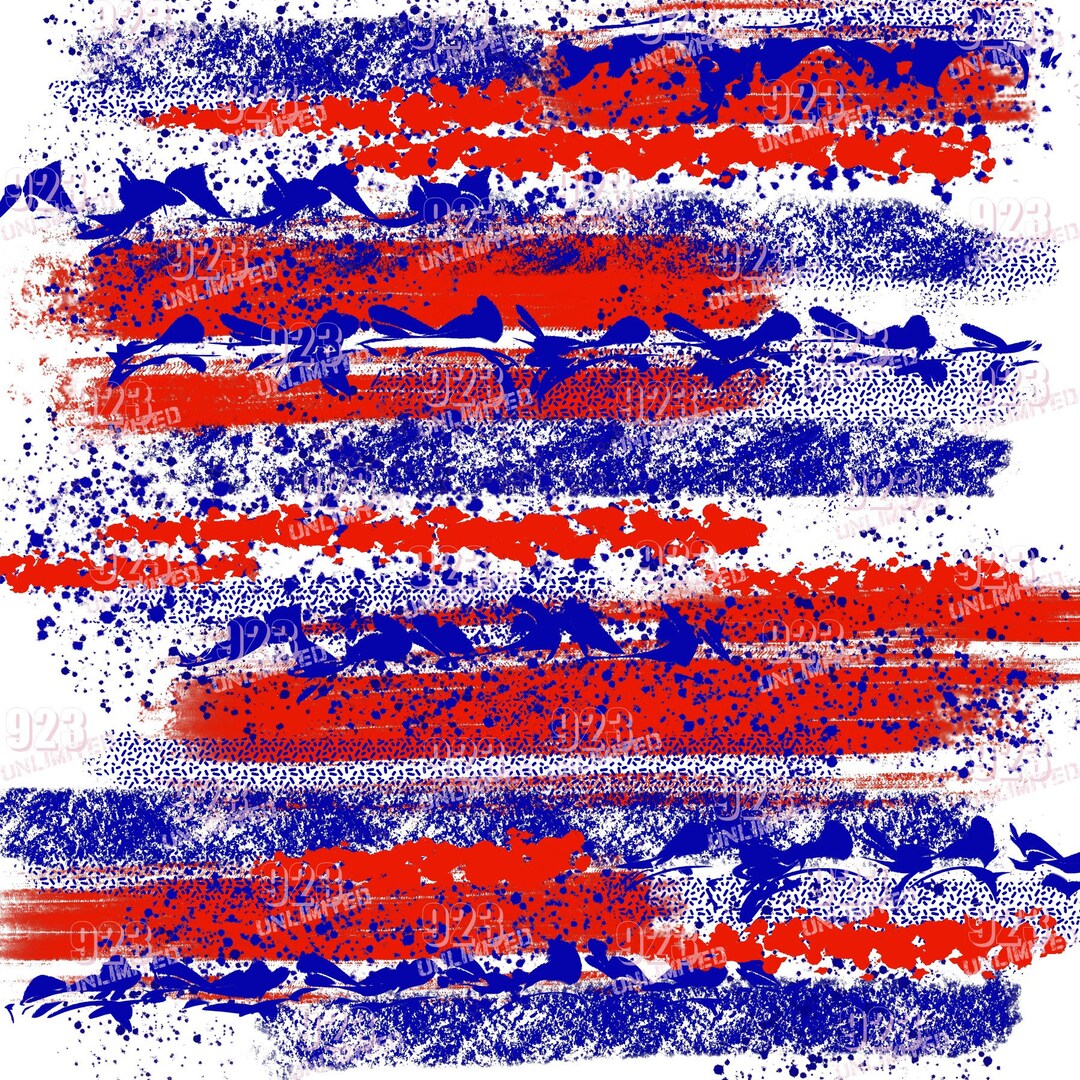 Brushes - Red and Blue - Sublimation Design - Instant Download ...