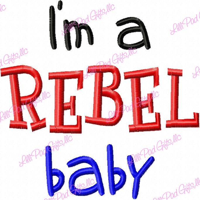 I'm a REBEL Baby Applique Machine Embroidery Design 7 | Etsy