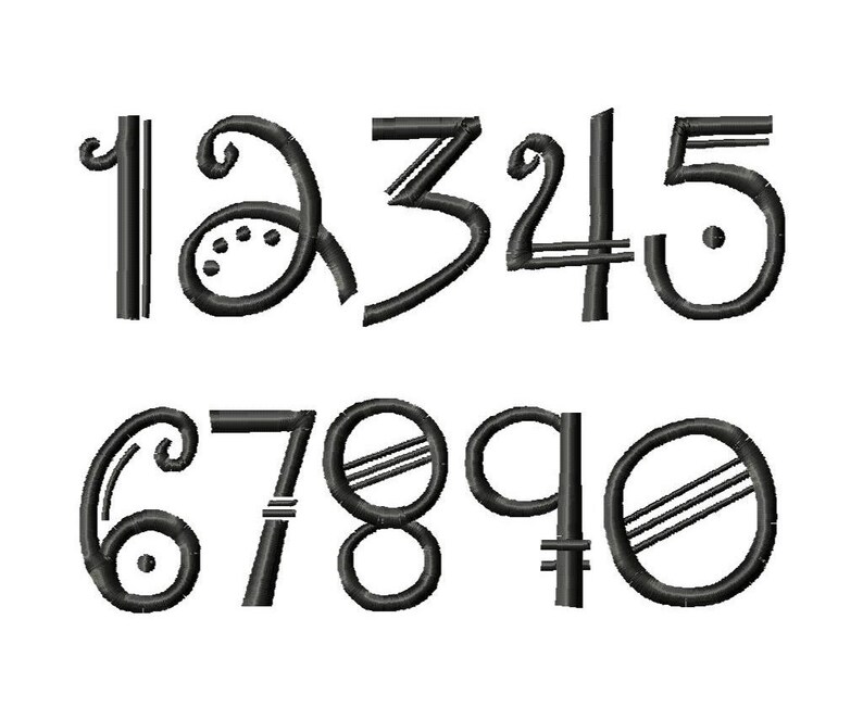 JUMBO Funky Prince Machine Embroidery Font - Sizes 5",6",7" - BUY 2 Get ...