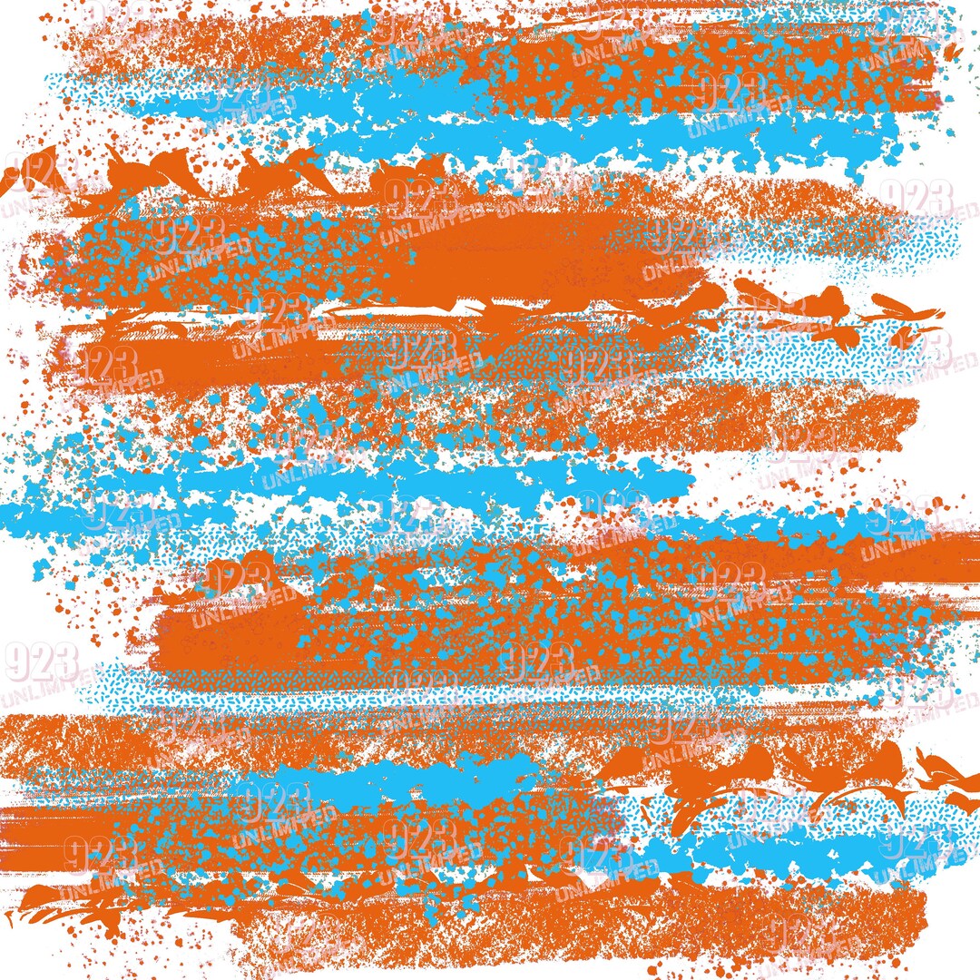 Brushes - Orange, Blue - Sublimation Design - Instant Download ...