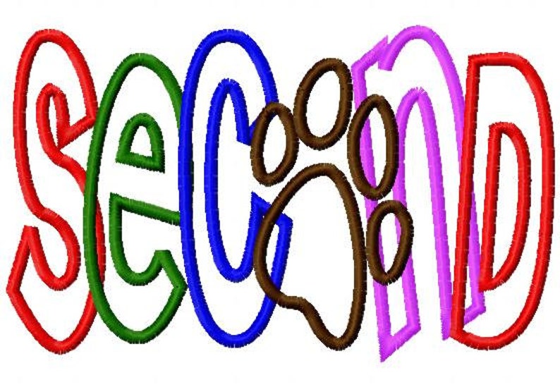 SECOND Paw Print Applique Machine Embroidery Design 12 - Etsy