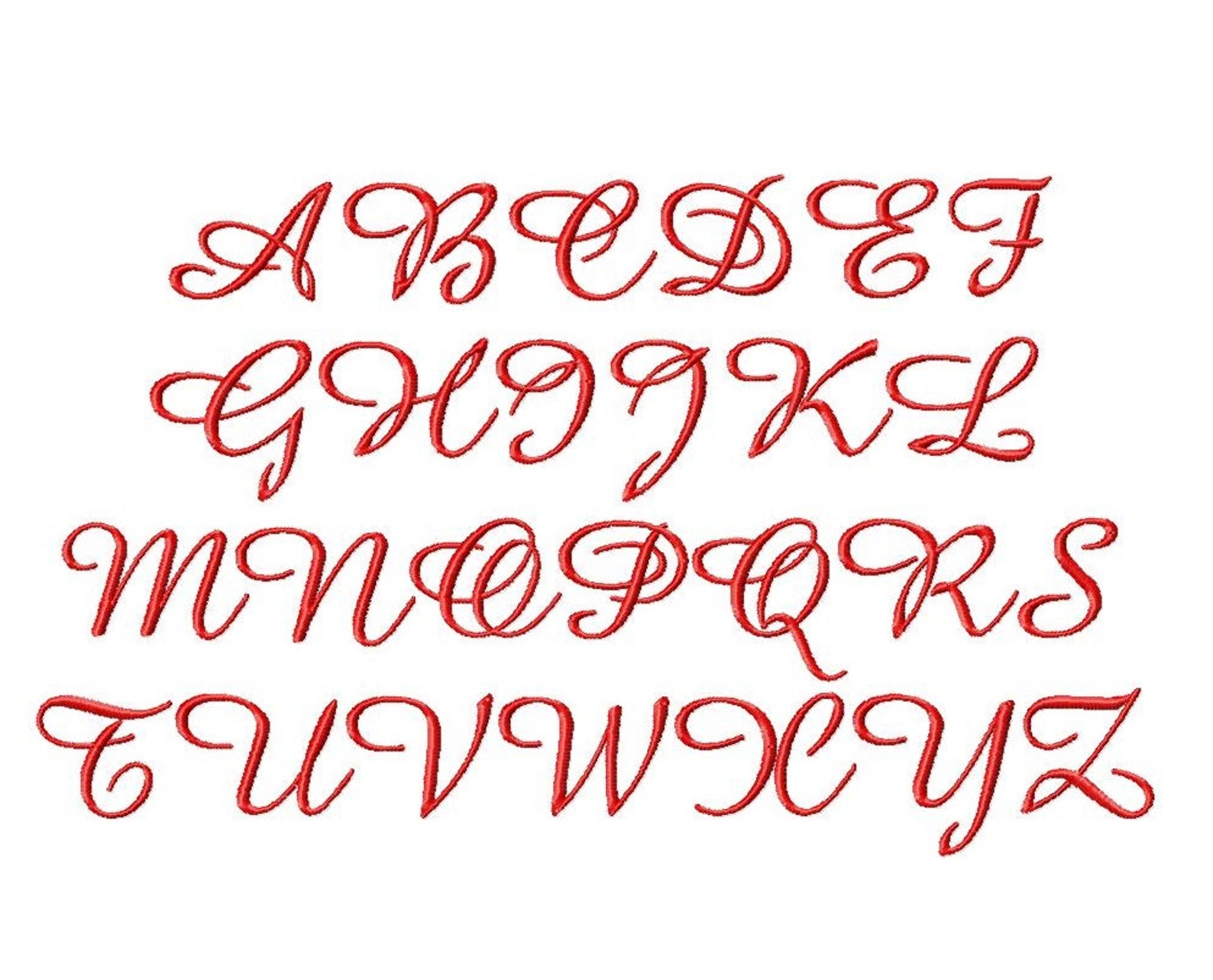 Edith Machine Embroidery Font Sizes | Etsy