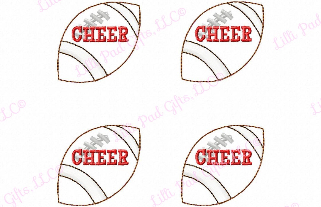 Feltie - Football - CHEER - Machine Embroidery Design - 2 Sizes - 1,2,4 ...