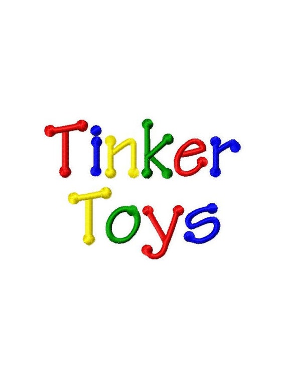 Tinker Toys Machine Embroidery Font Sizes | Etsy