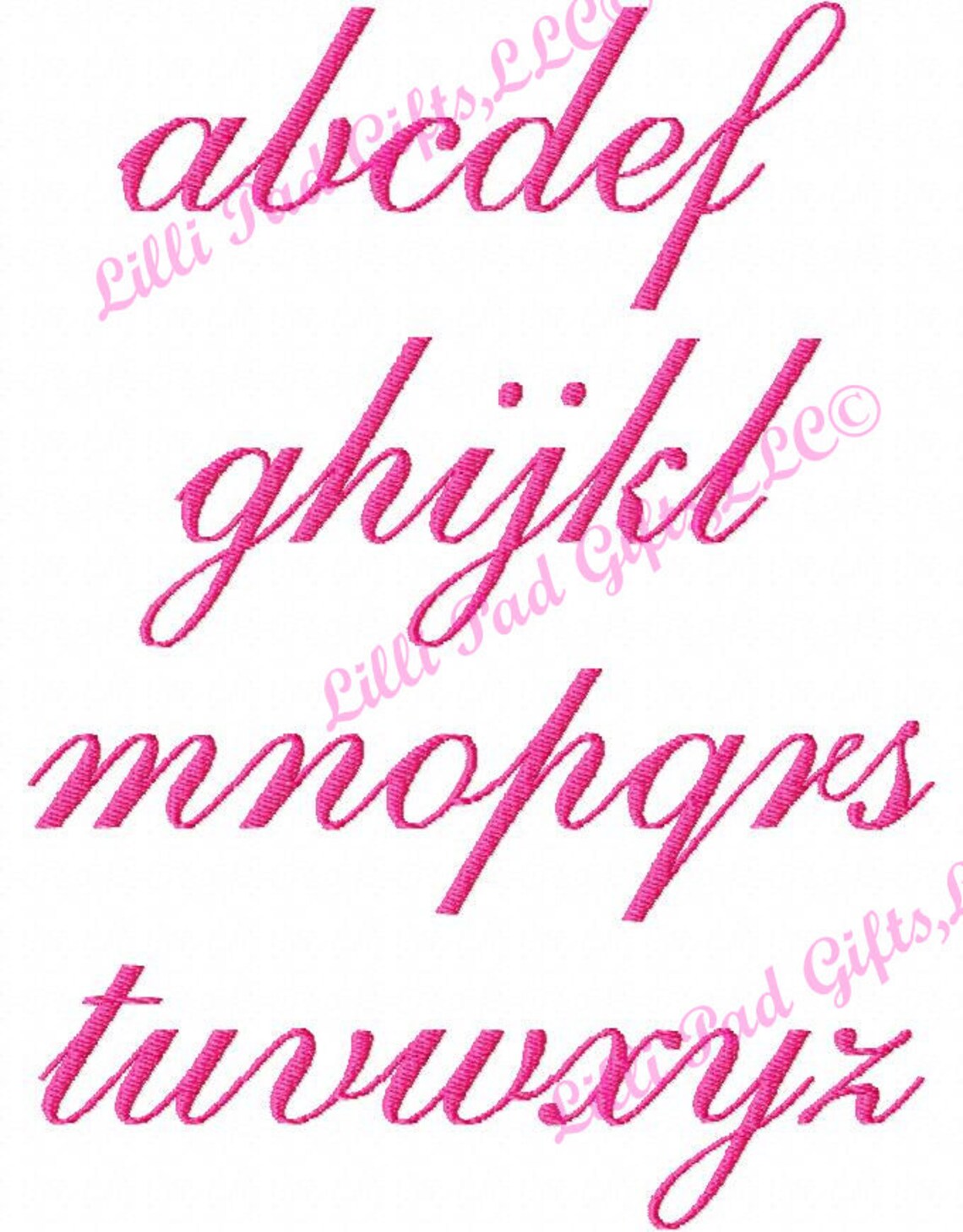 JUMBO Vicky Script-lower CASE Machine Embroidery Font | Etsy