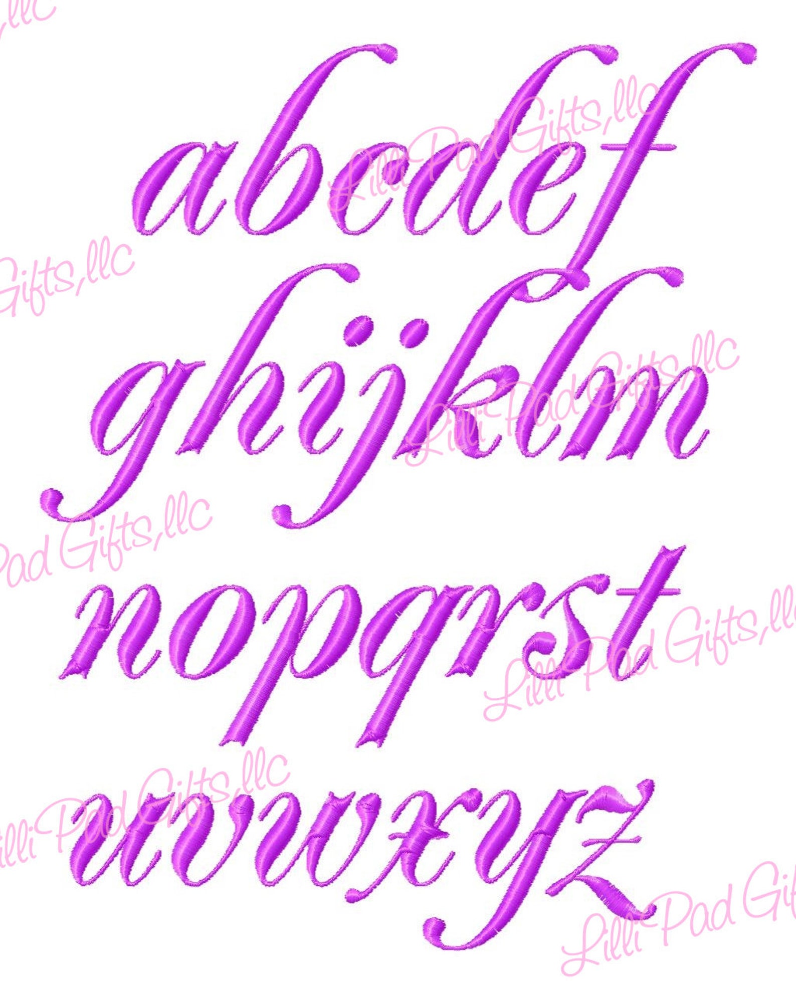 Fancy Script Machine Embroidery Font BX Sizes - Etsy