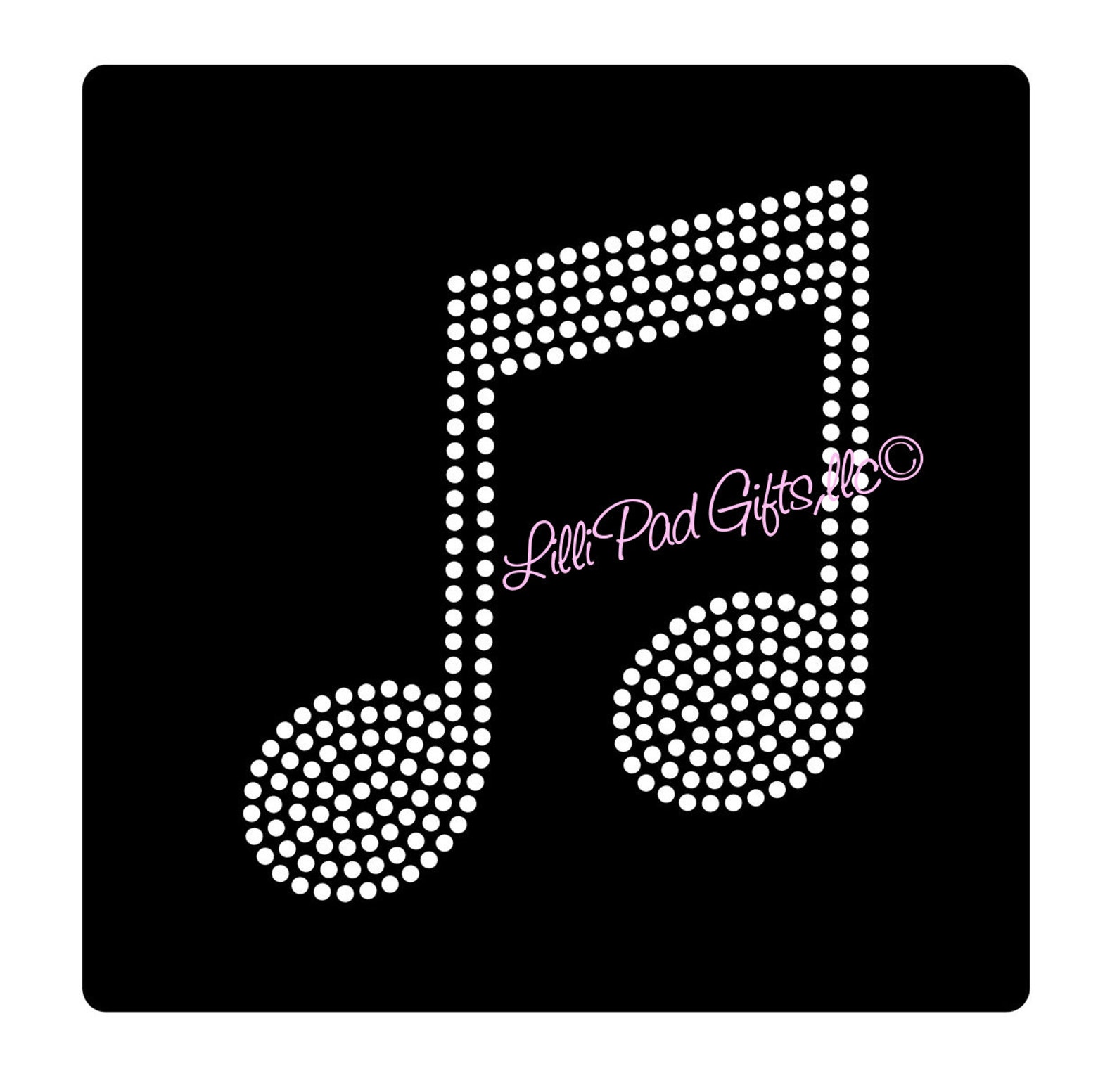Rhinestone Template Download - 10ss - Music Note-4.6x5.3, SVG, DXF ...
