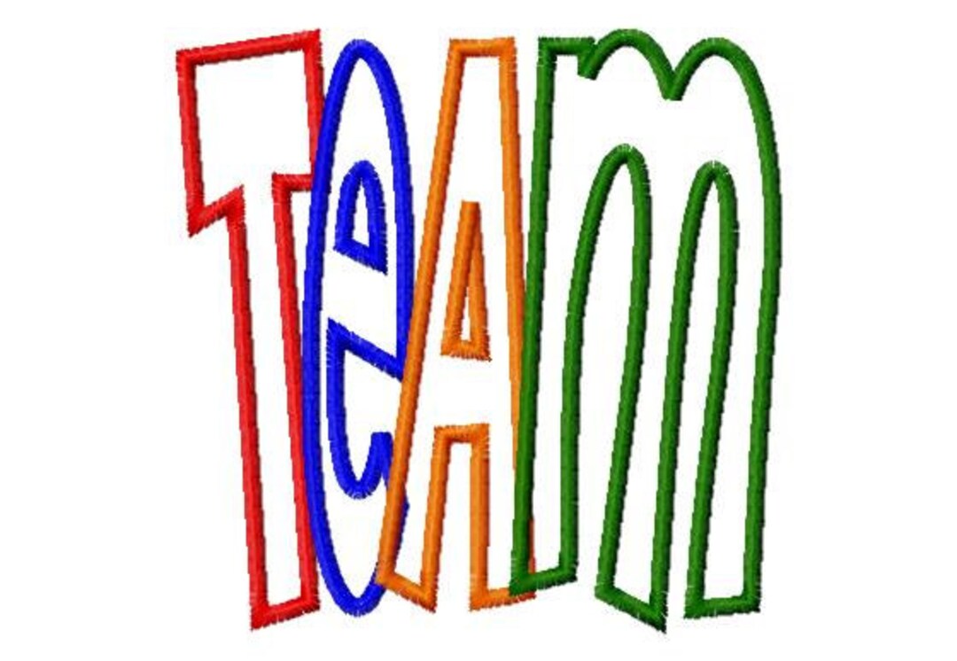 TEAM - Applique - Machine Embroidery Design - 9 Sizes - Etsy
