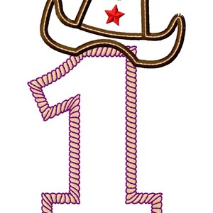 Rodeo Time Applique Numbers - Machine Embroidery Design - 5 Sizes ...